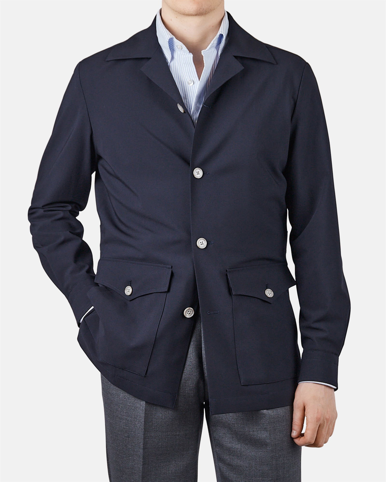 Technical Travel Jacket Navy - Jackets - Cavour