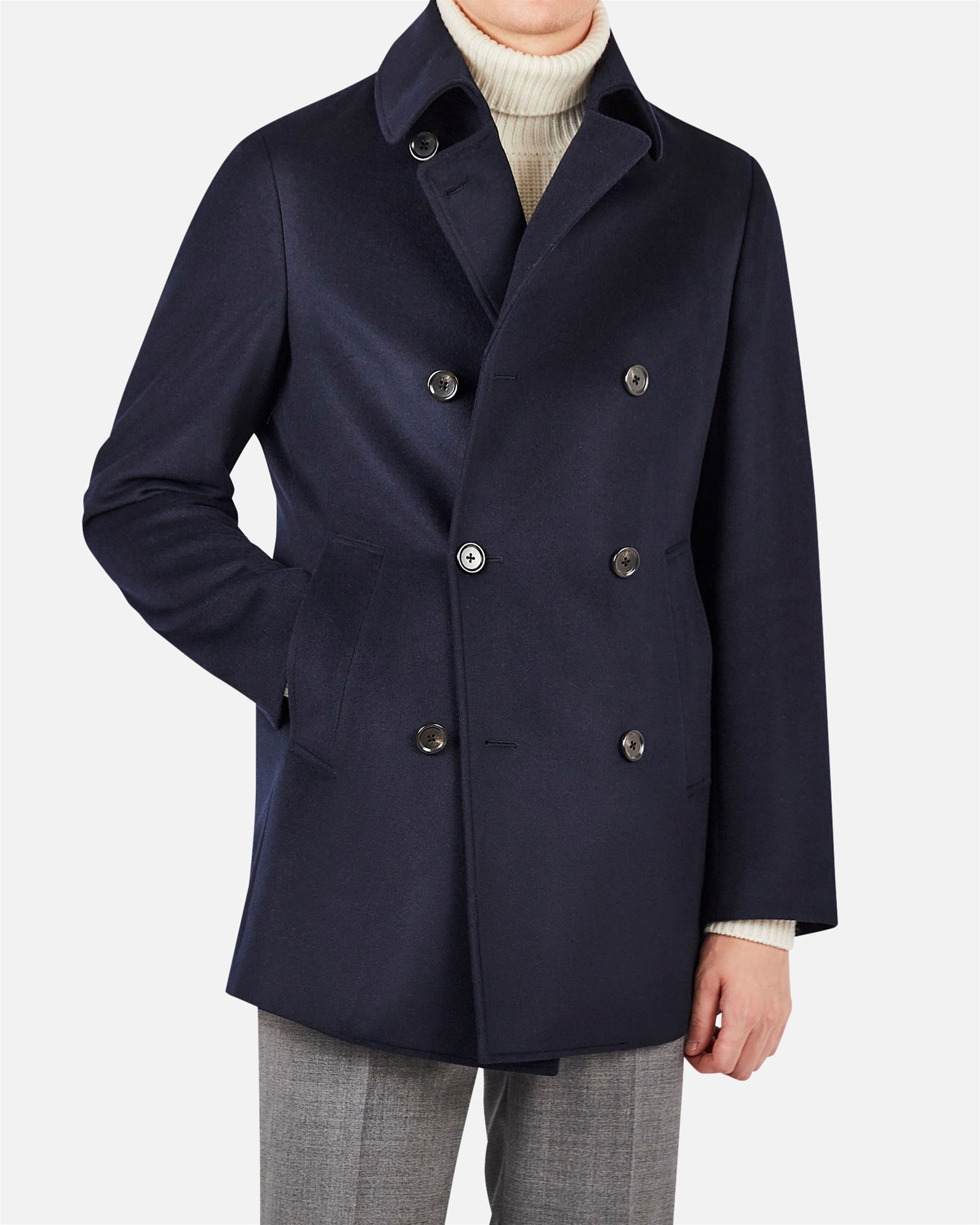 Winter Pea Coat Navy - Jackets - Cavour