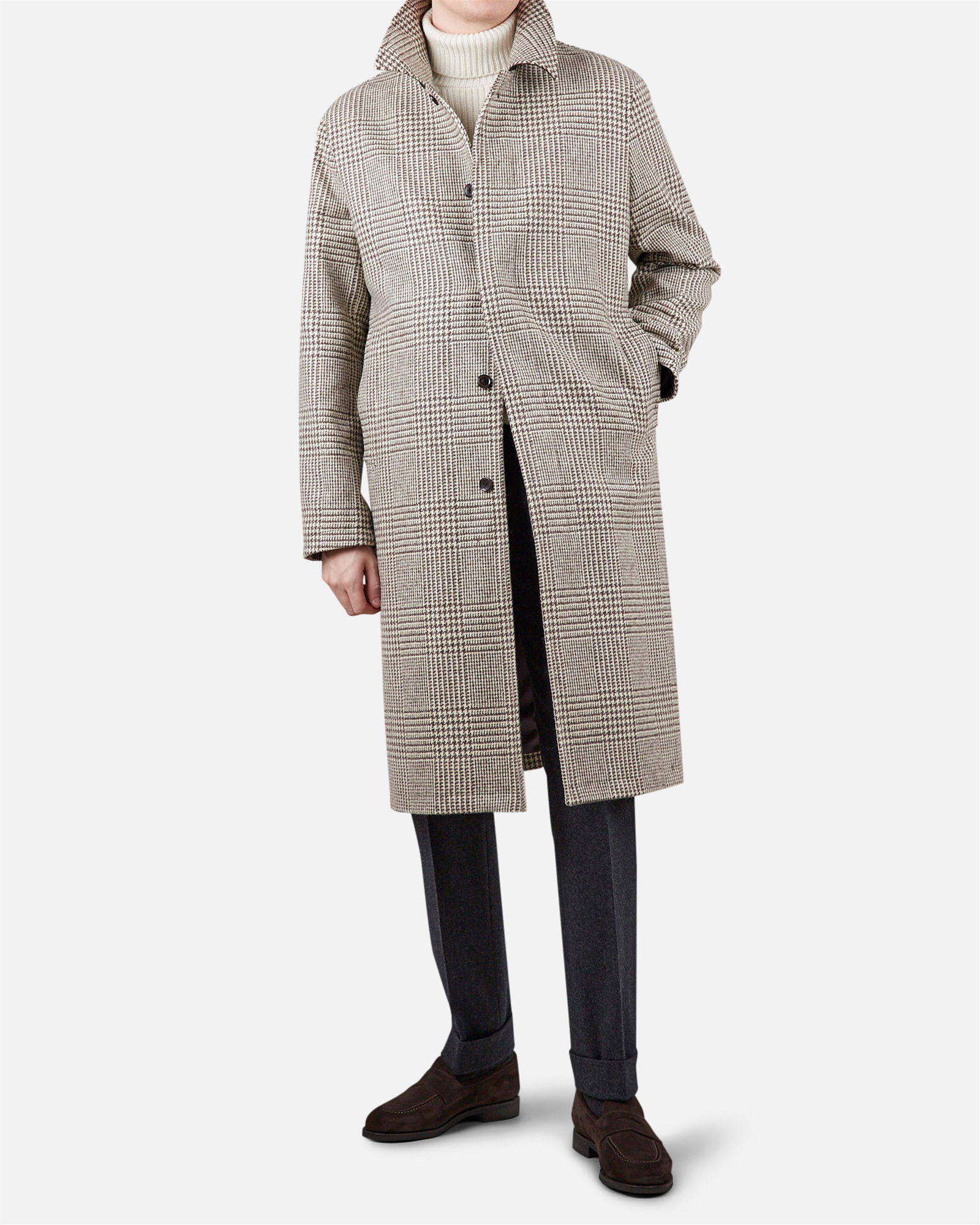Tweed Mack Coat Beige - Coats - Cavour