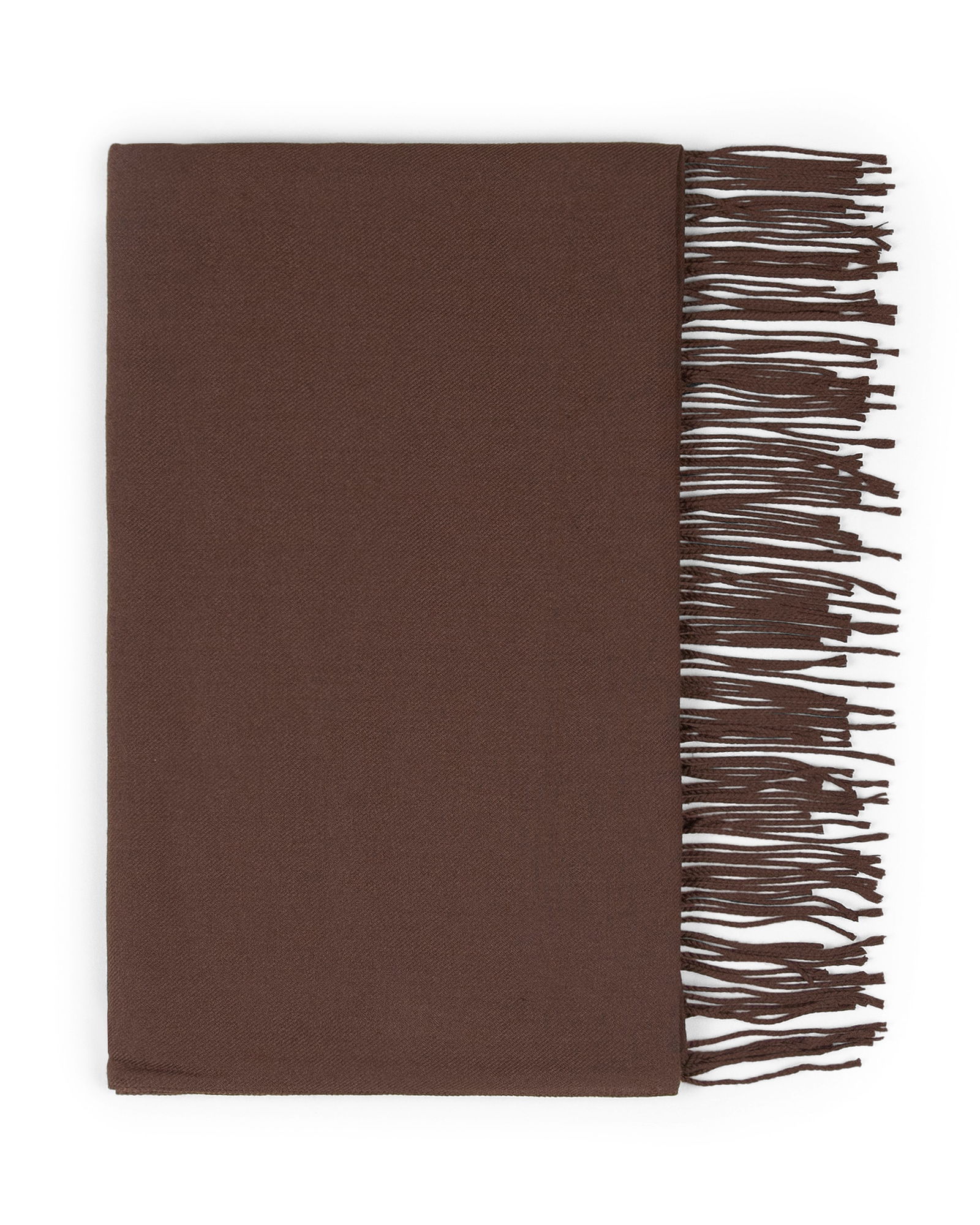 Luxury Cashmere Scarf Dark Brown - Scarves - Cavour