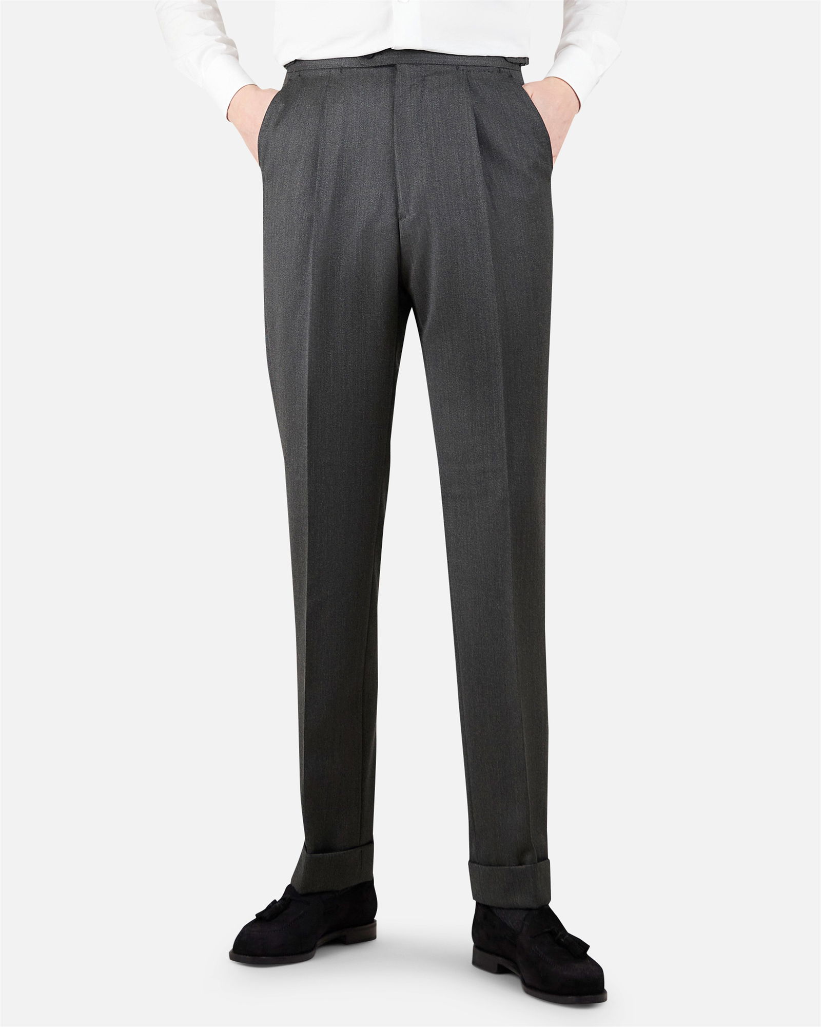 Mod 3 Covert Wool Trouser Olive - Trousers - Cavour