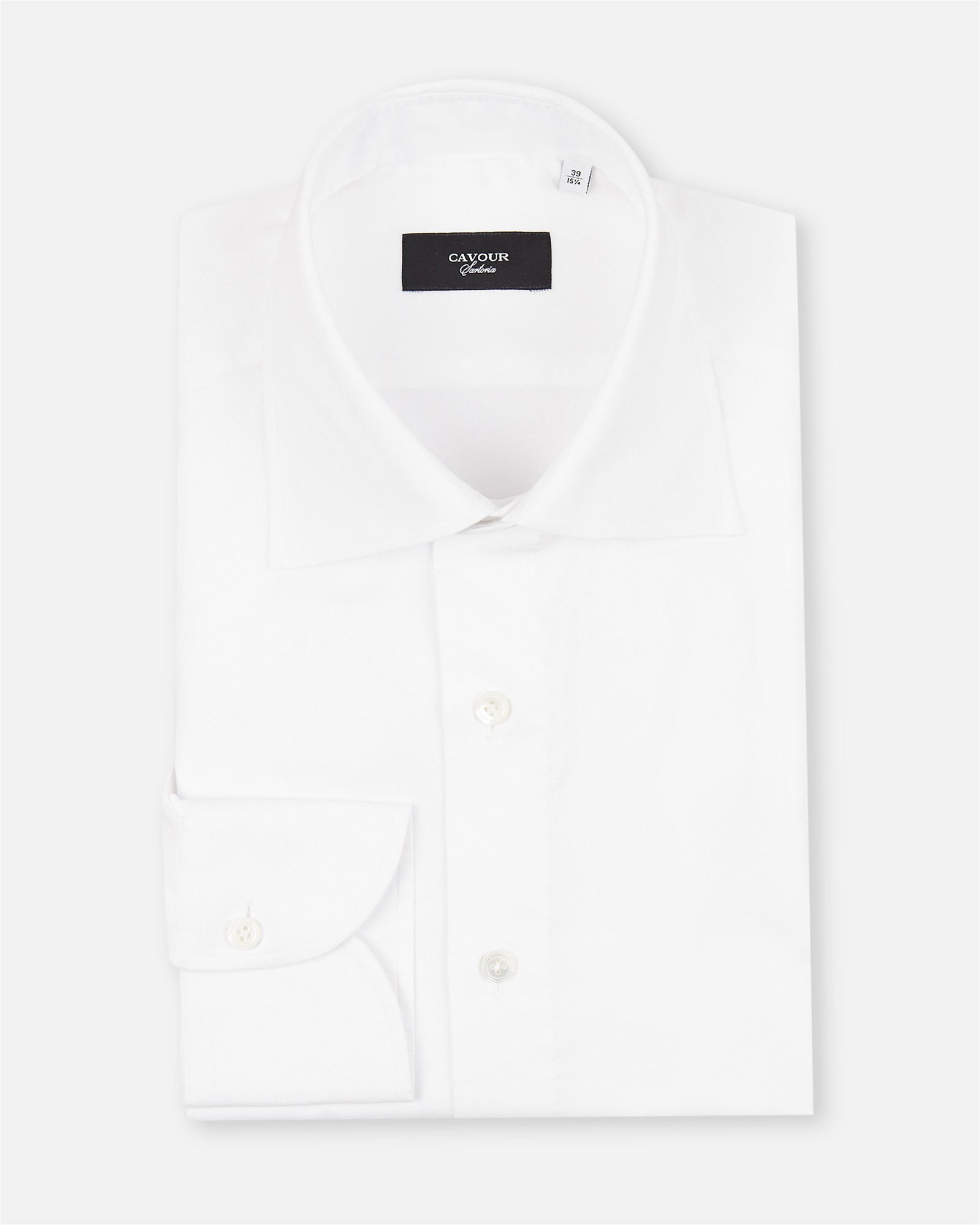 Luxury Pinpoint Shirt White - Shirts - Cavour