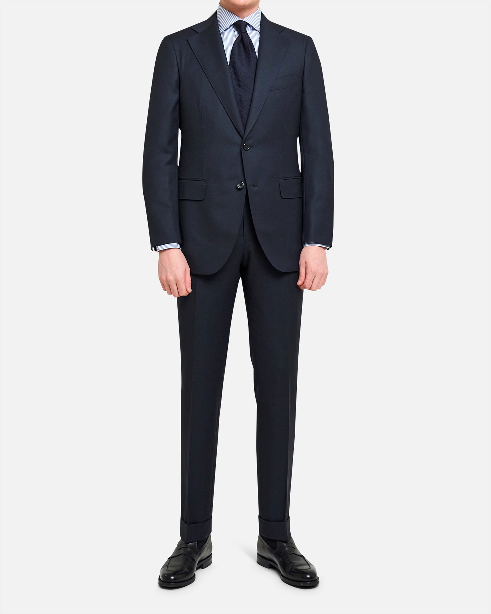 Mod 2 Birdseye Suit Navy - Suits - Cavour