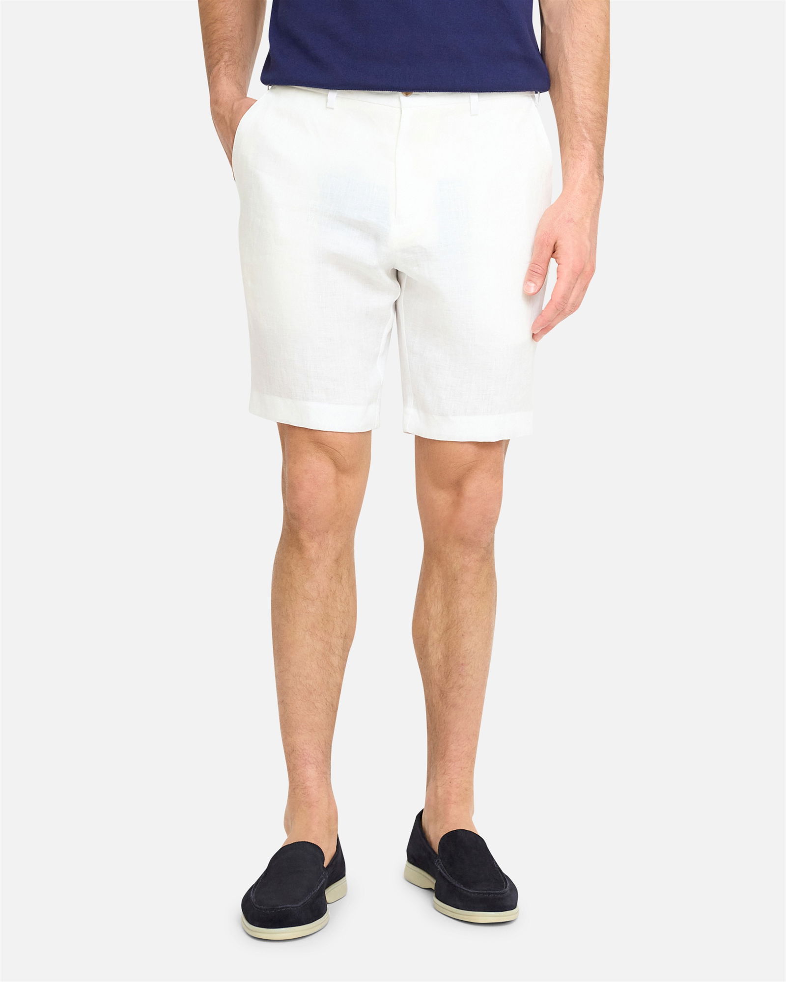 Italian Linen Shorts White - Shorts - Cavour
