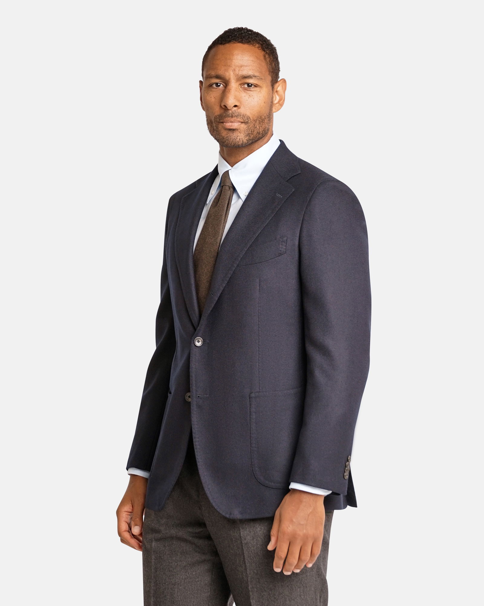 Mod 2 - Brushed Wool Jacket Navy - Blazers - Cavour