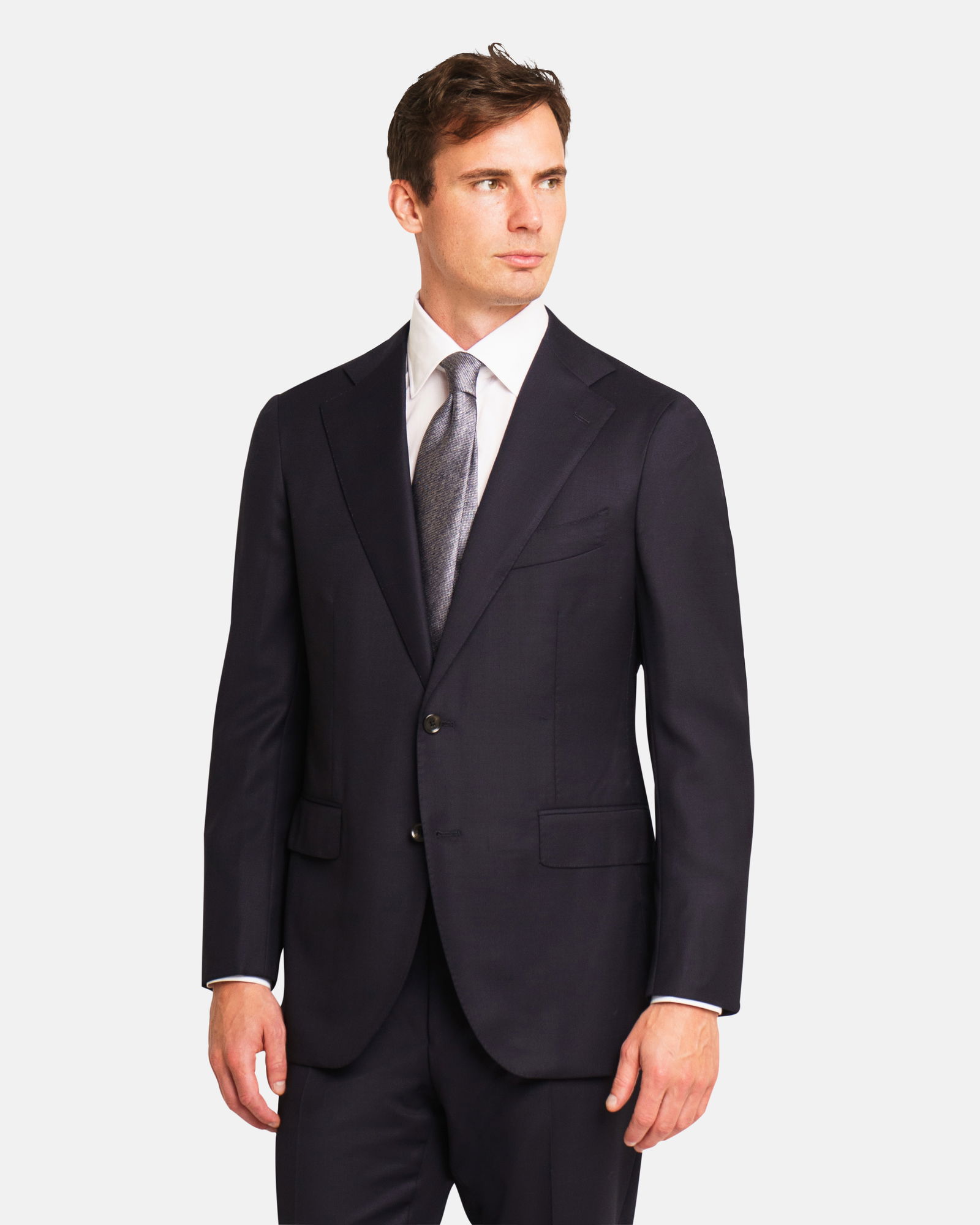 Mod 2 - Micro Structure Suit Navy - Suits - Cavour