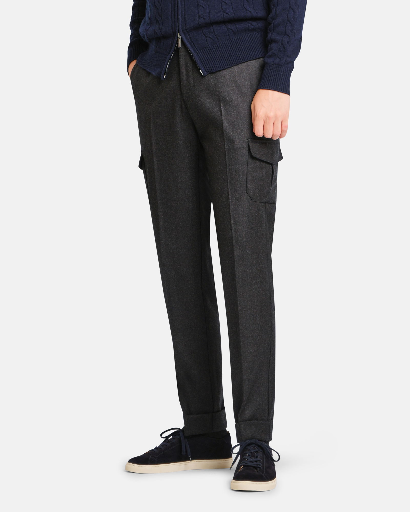 Mod 2 - Cargo Flannel Trouser Grey - Trousers - Cavour