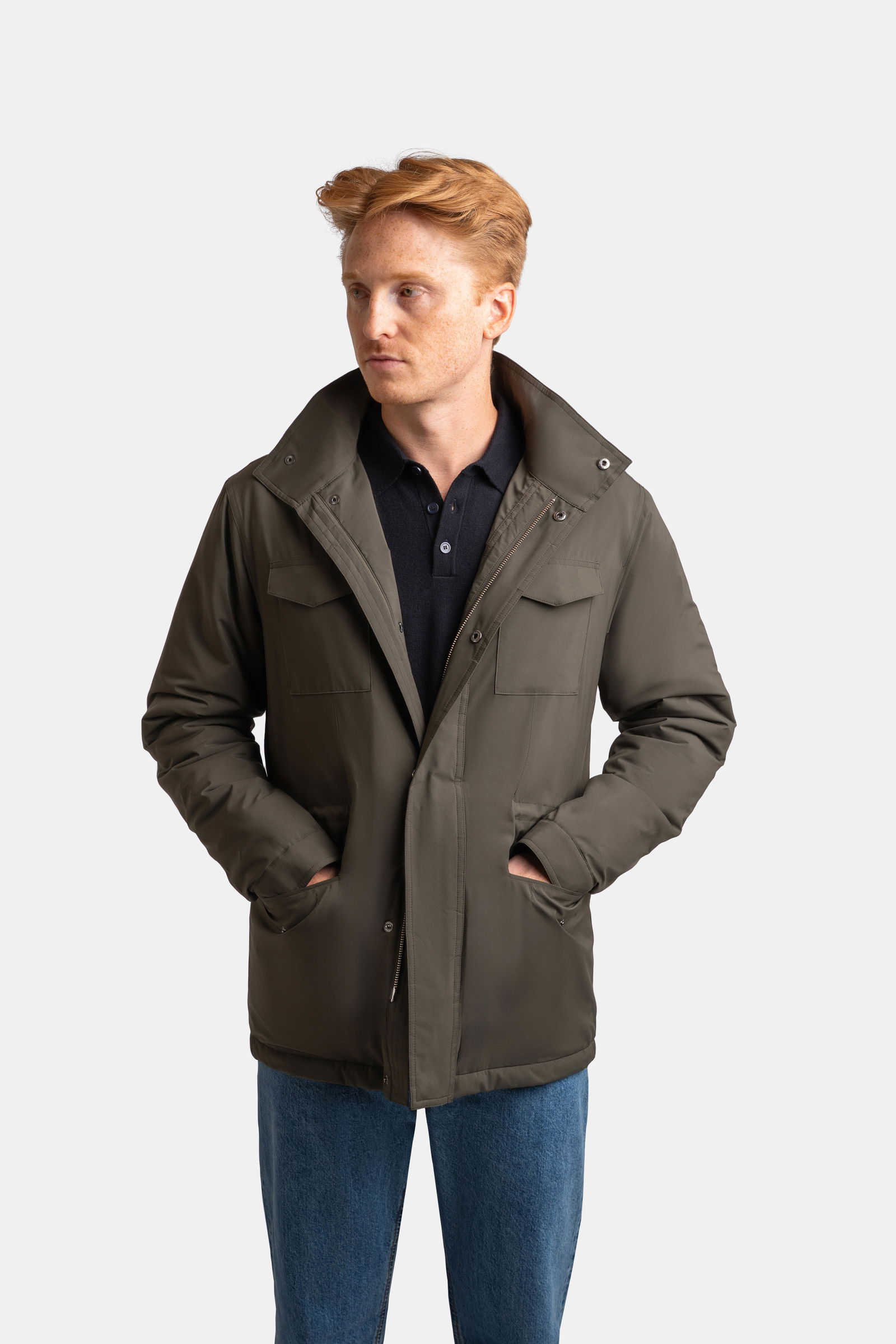 Winter Technical Field Jacket Olive - Jackets - Cavour