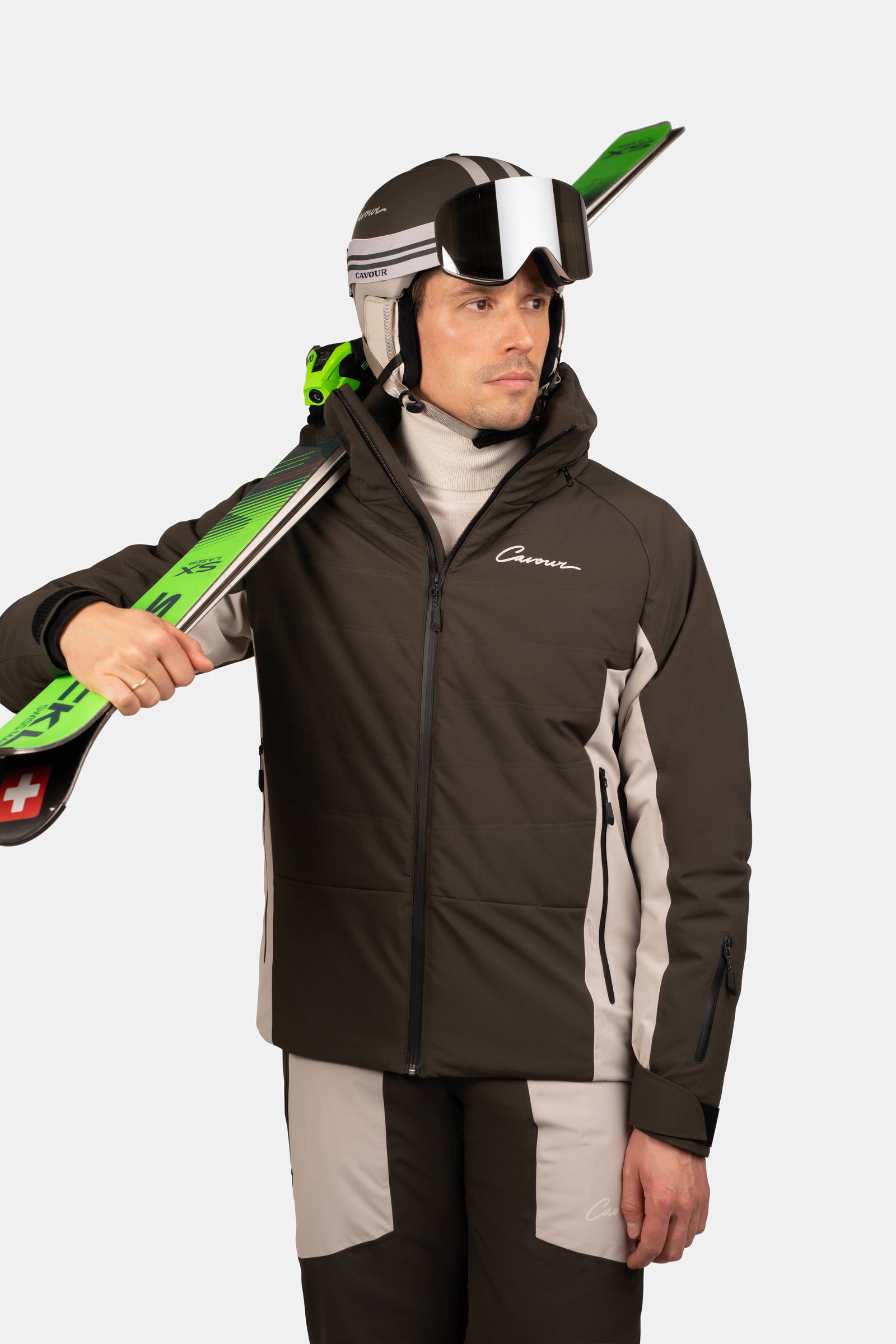 Zermatt Ski Jacket Olive - Down Jackets - Cavour