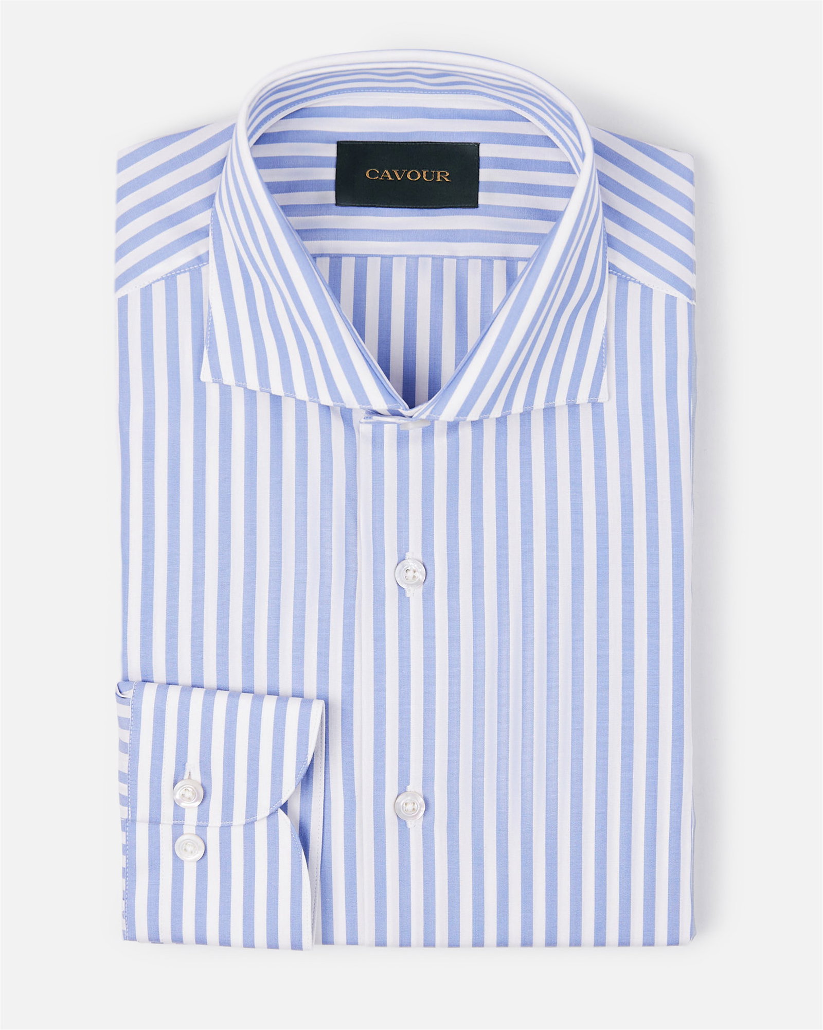 Butcher Stripe Shirt Blue - Shirts - Cavour