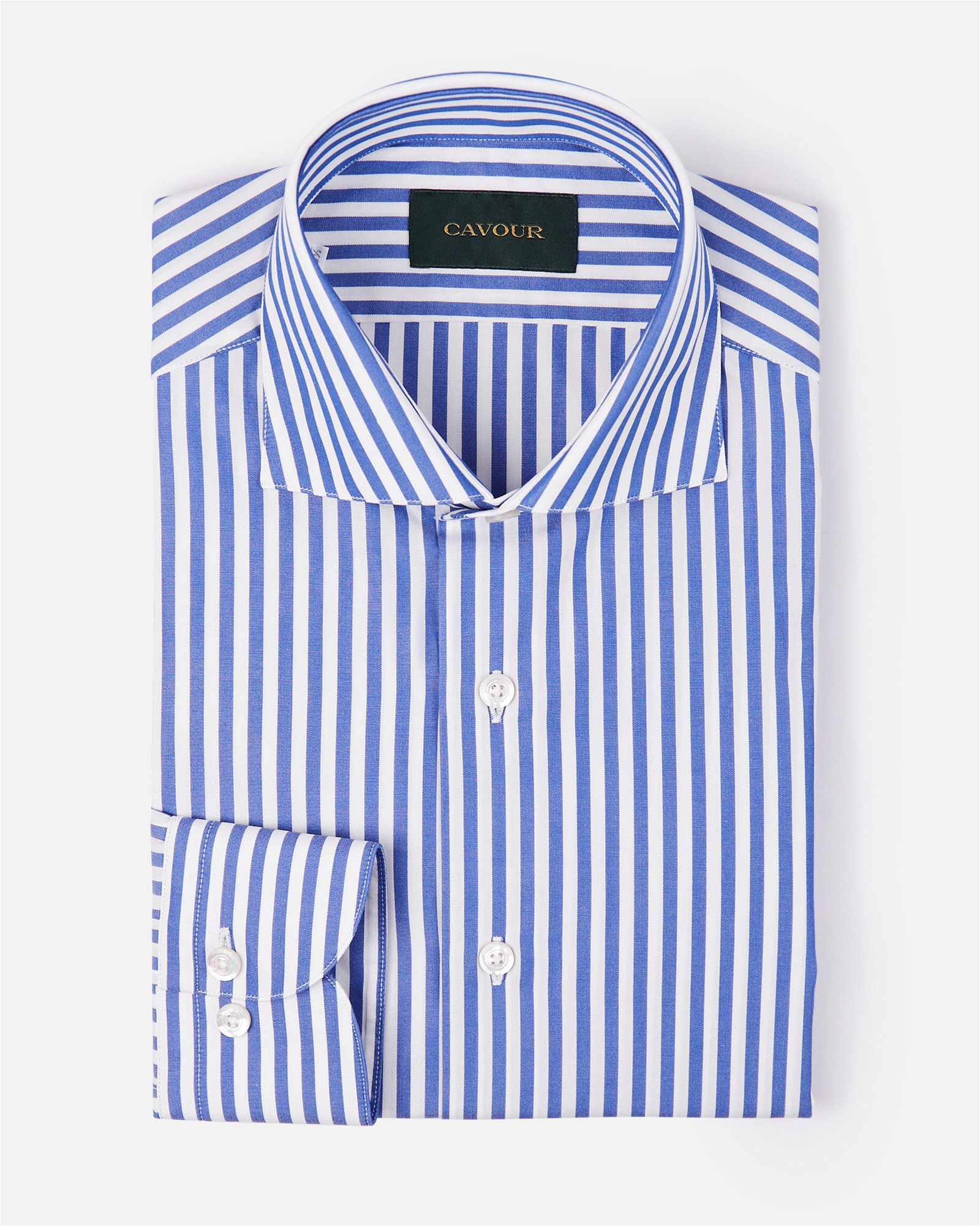 Butcher Stripe Shirt Light Blue - Shirts - Cavour