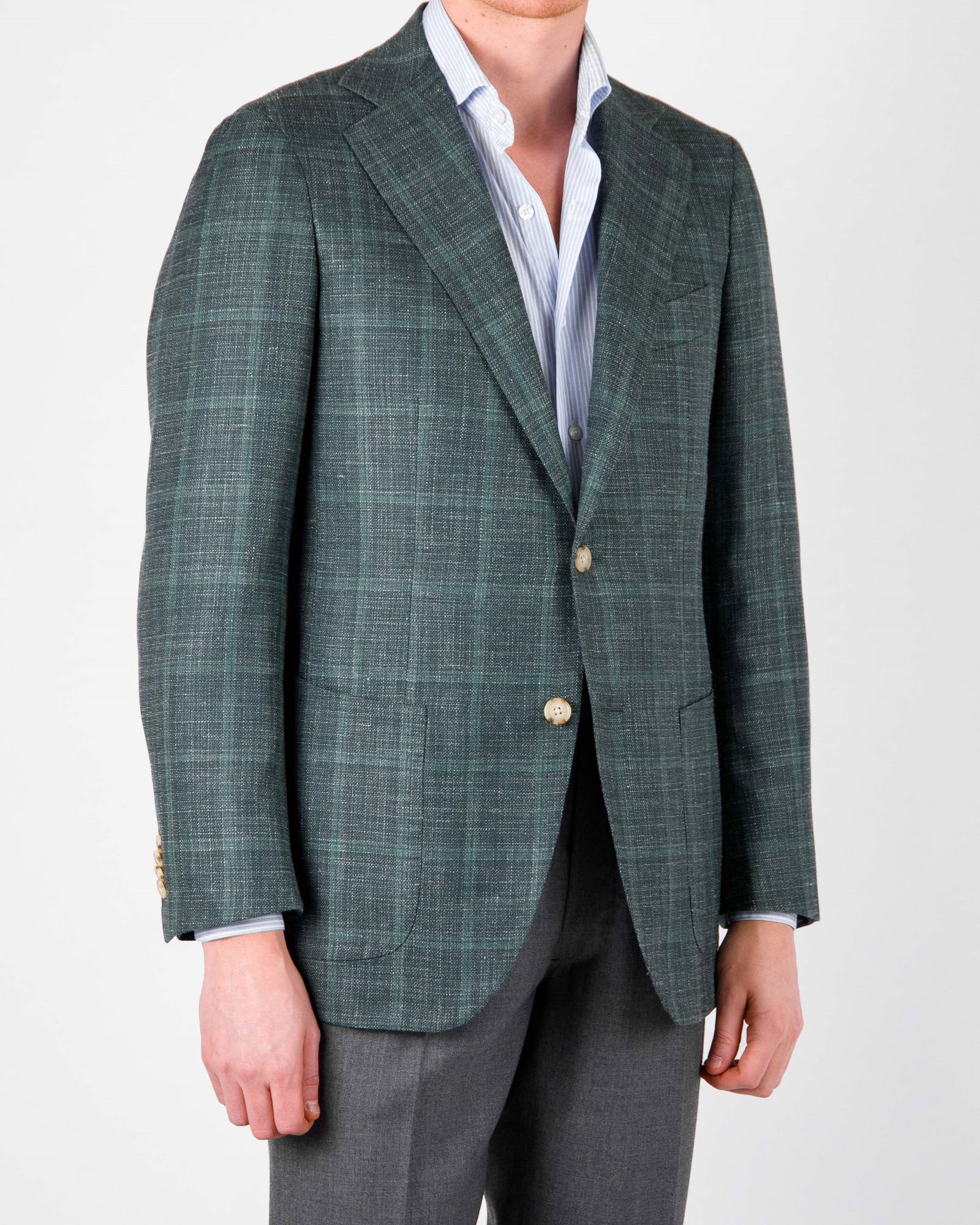 Mod 2 Summer Checked Jacket Green - Blazers - Cavour