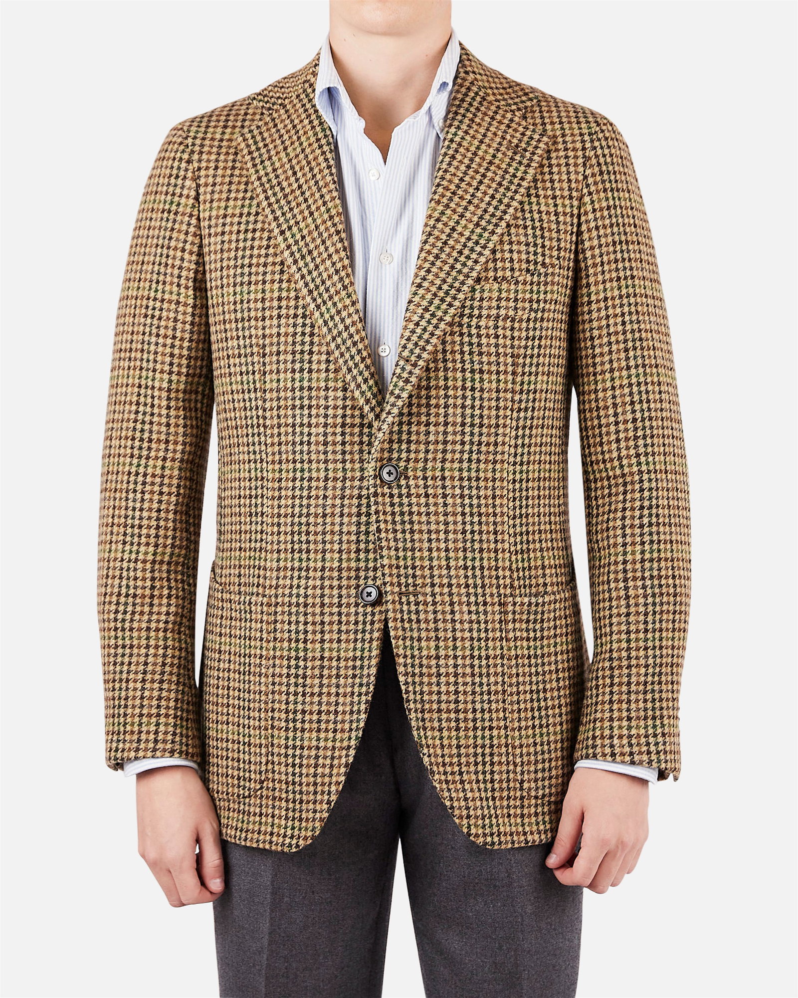 Mod 2 Heavy Tweed Gunclub Jacket Brown - Blazers - Cavour