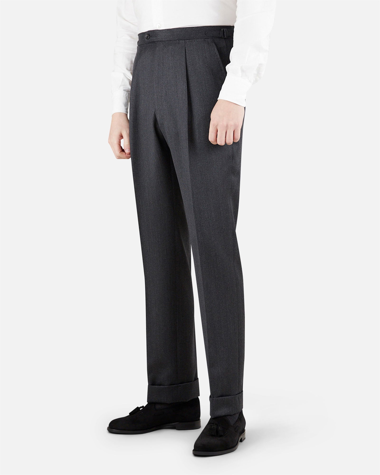 Mod 3 Covert Wool Trouser Grey - Trousers - Cavour
