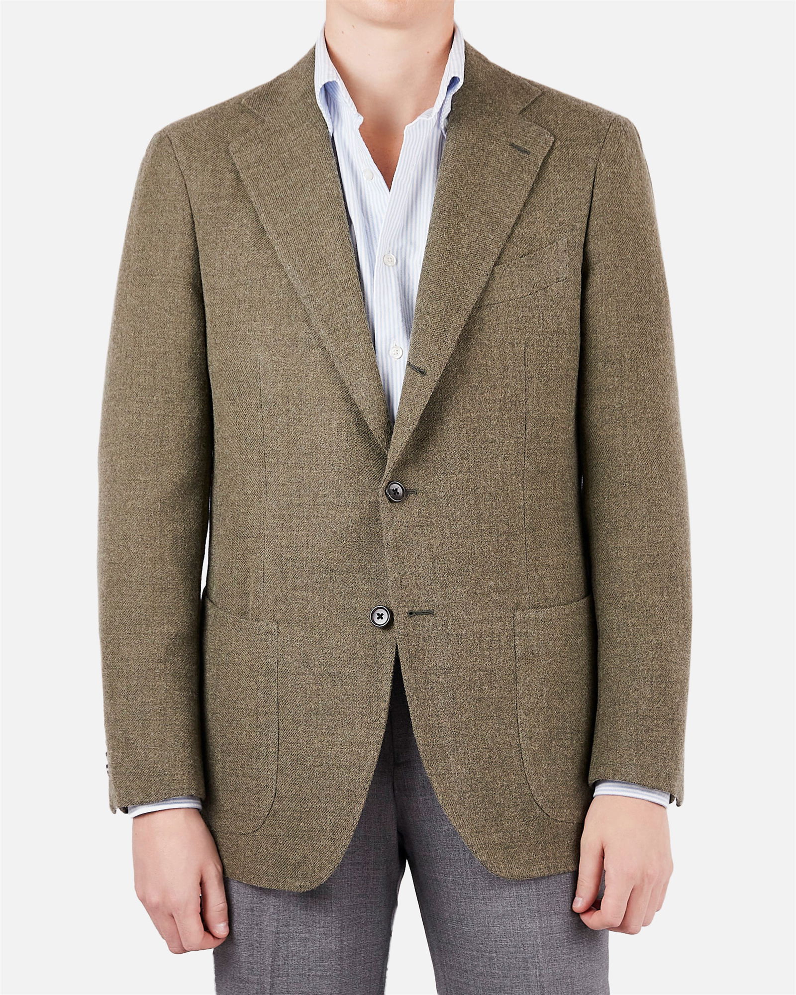 Mod 2 Tweed Twill Jacket Green - Blazers - Cavour