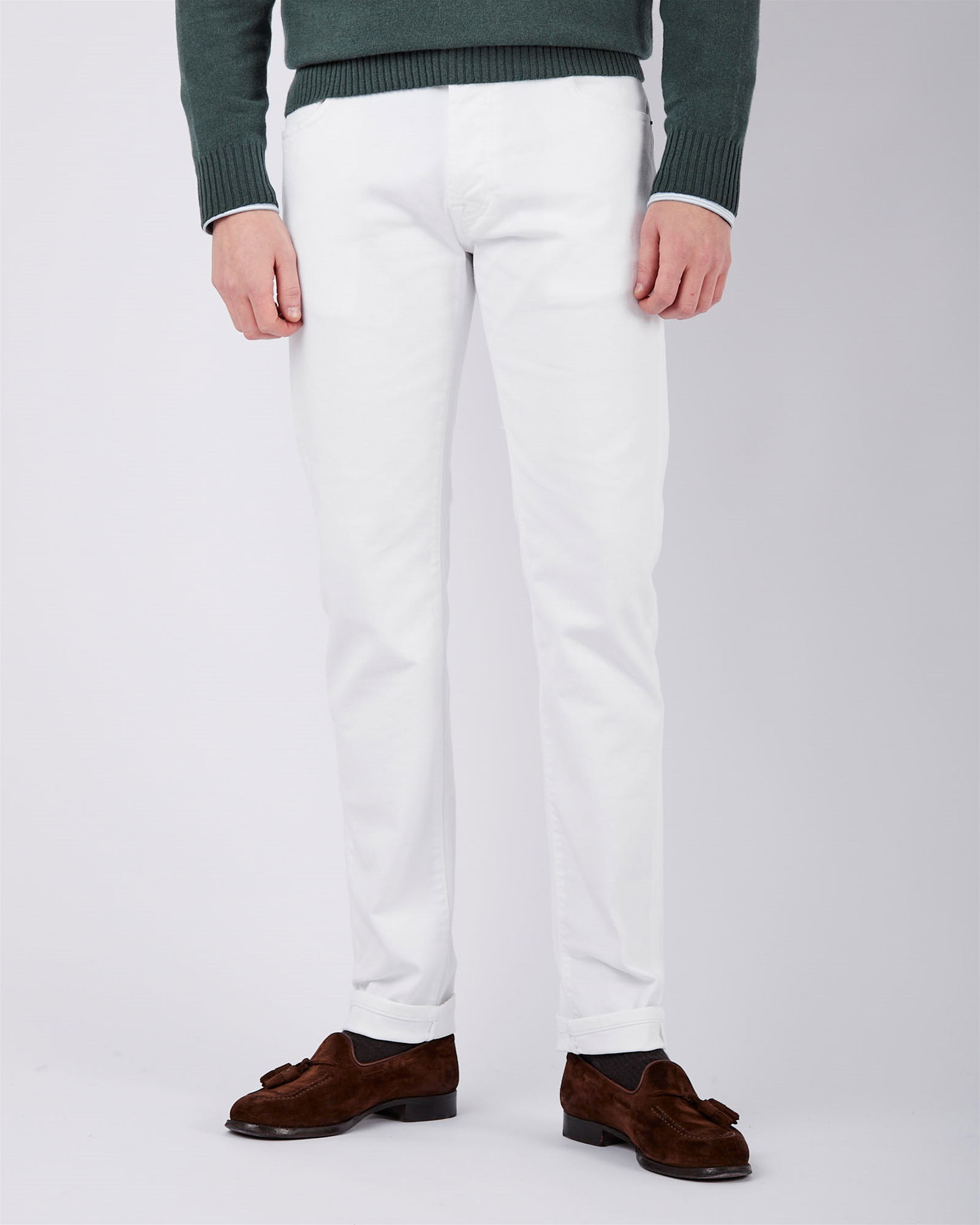 Model 88 Denim Trouser White - Jeans - Cavour